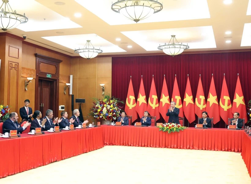 General Secretary hosts foreign party delegation chiefs in Ha Noi ...