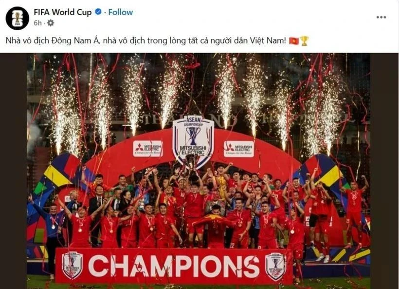 FIFA congratulates Vietnam's national football team, encourages injured ...