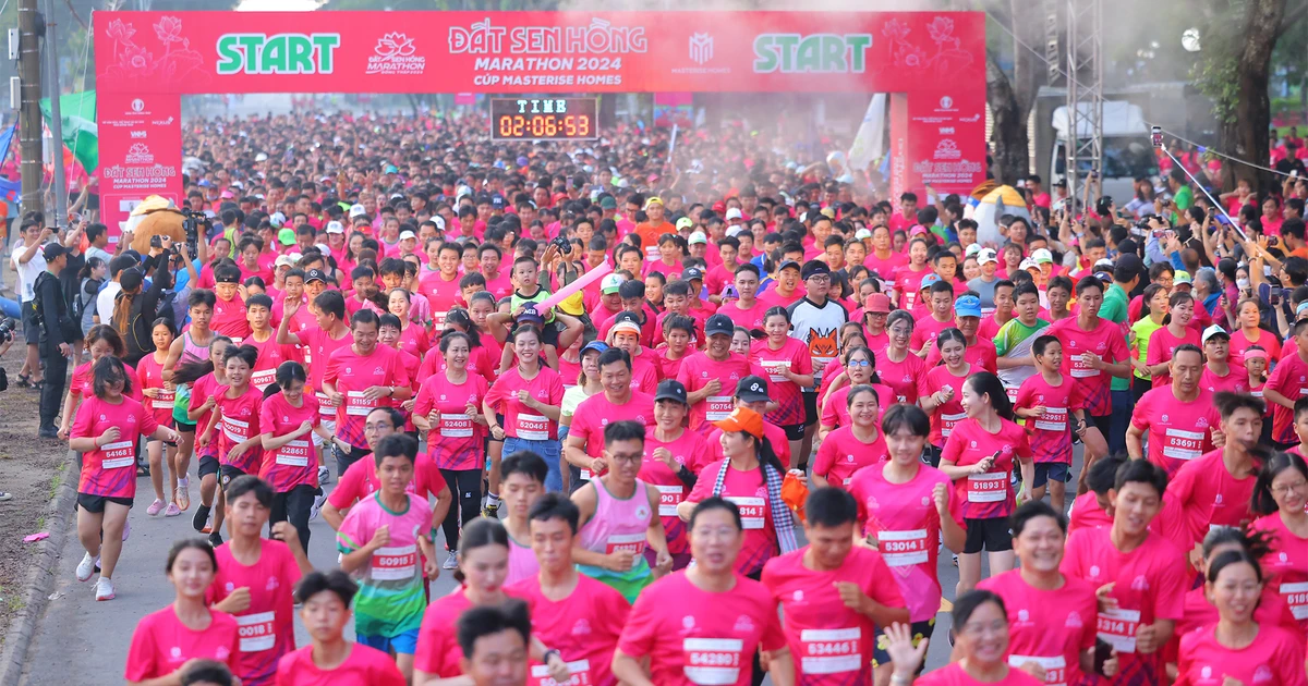 In Pictures: Nearly 10,000 athletes join Dat Sen Hong Marathon in Dong ...